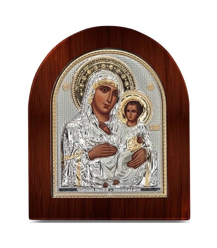 Ασημενια Εικονα Παναγια Ιεροσολυμιτισσα