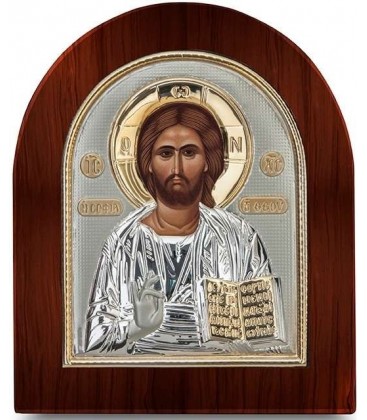 Ασημενια Εικονα Χριστος Ανοιχτο Βιβλιο