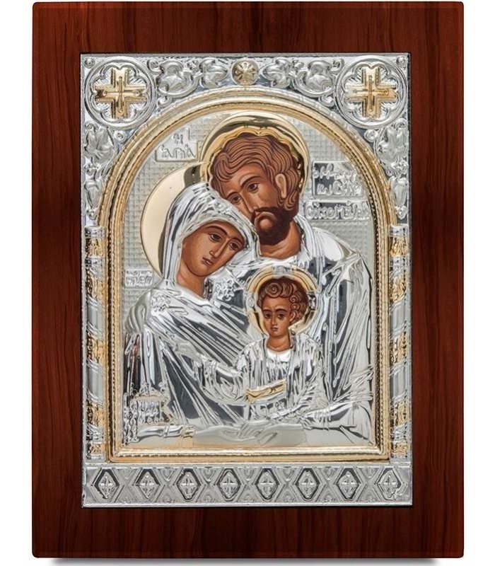 Ασημενια Εικονα Αγια Οικογενεια