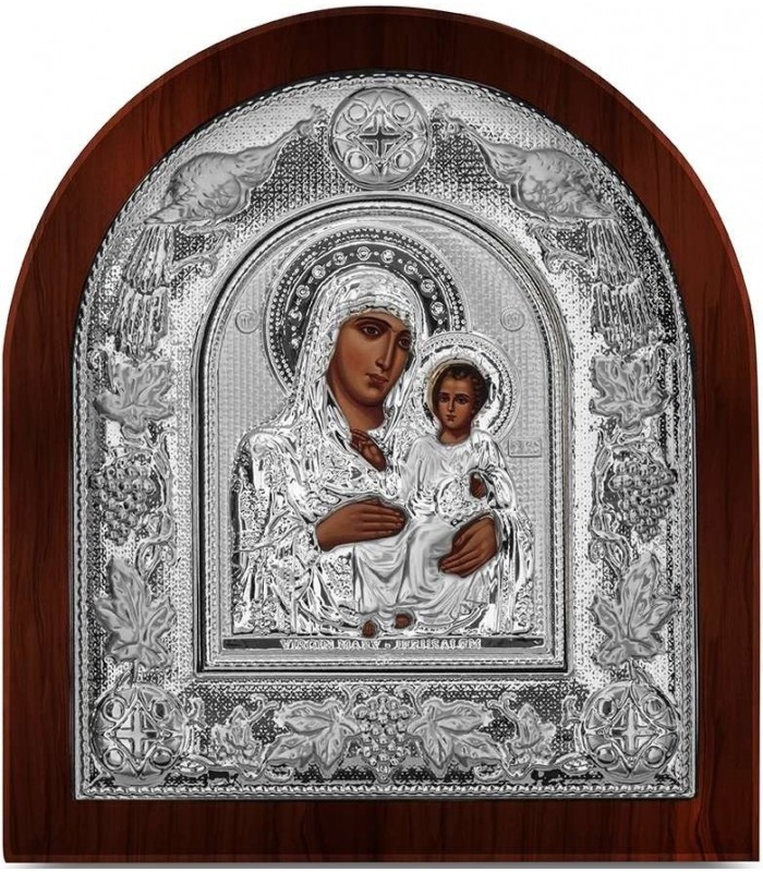 Ασημενια Εικονα Παναγια Ιεροσολυμιτισσα