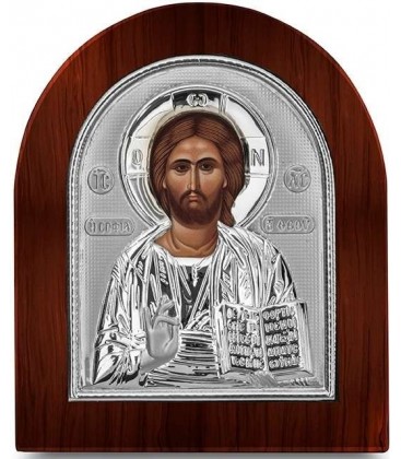 Ασημενια Εικονα Χριστος Ανοιχτο Βιβλιο